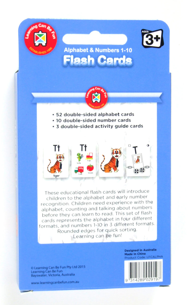Alphabet and Numbers 1-10 Flash Cards – Little Online Shop