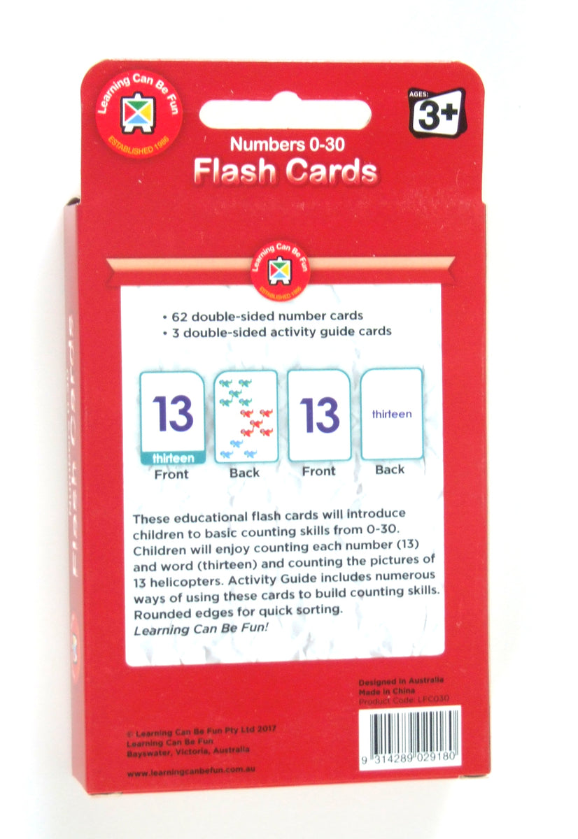 Numbers 0-30 Flash Cards – Little Online Shop