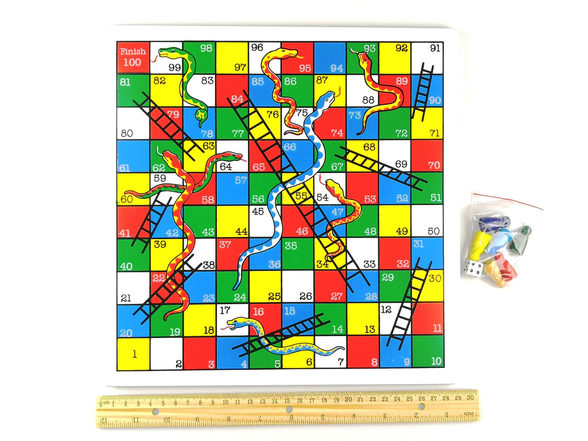 Wooden Snakes and Ladder Board Game FF – Little Online Shop