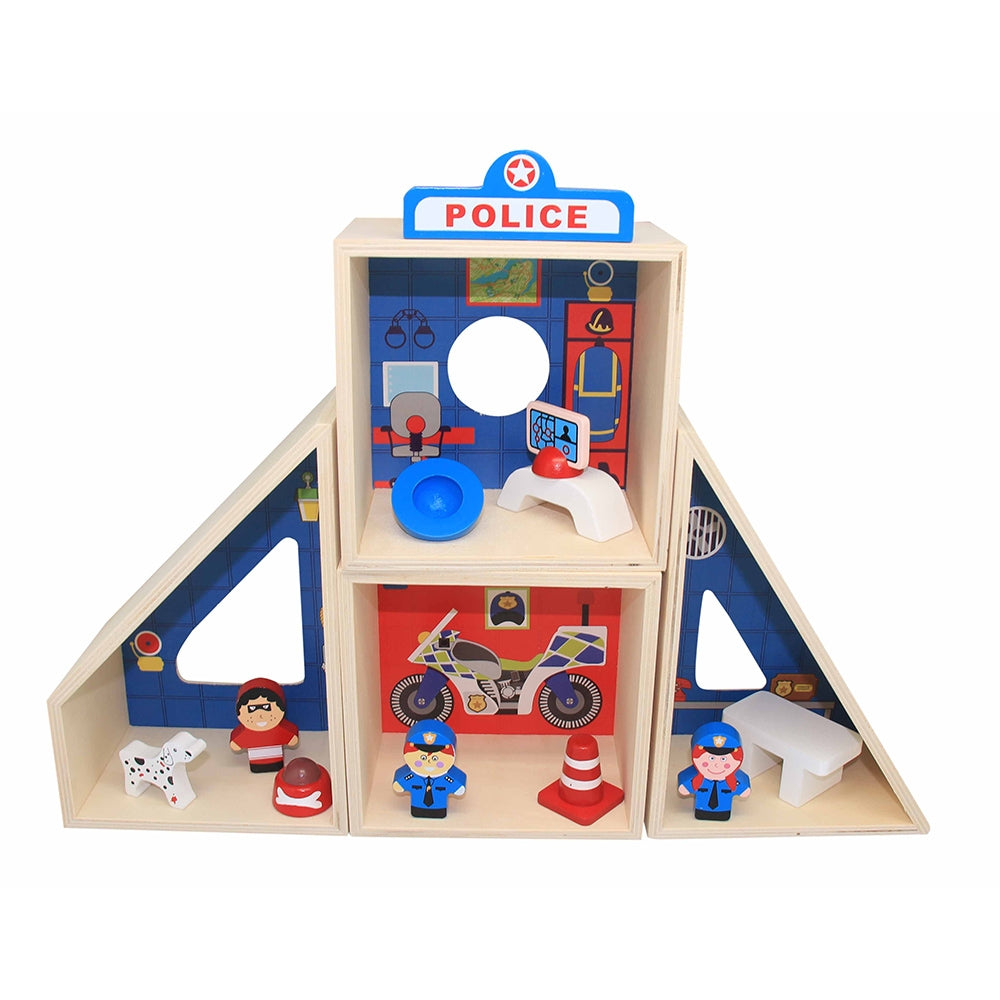 Toyslink Wooden Police Station Play Set – Little Online Shop