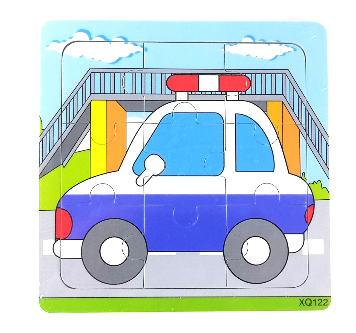9 Pcs Wooden Police Car Jigsaw Puzzle (XQ122) – Little Online Shop