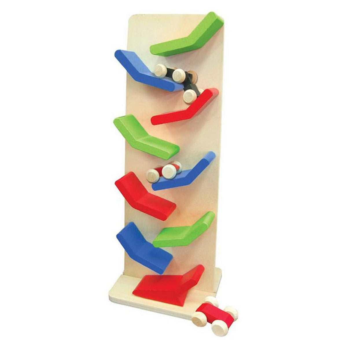 Fun Factory - Wooden Rolling Race Car Drop with 3 Cars – Little Online Shop