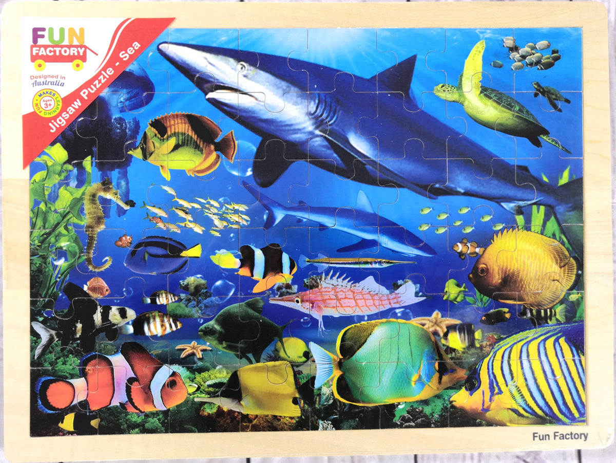 48 Pcs Large Wooden SEA LIFE Jigsaw Puzzle (ORT34402) – Little Online Shop